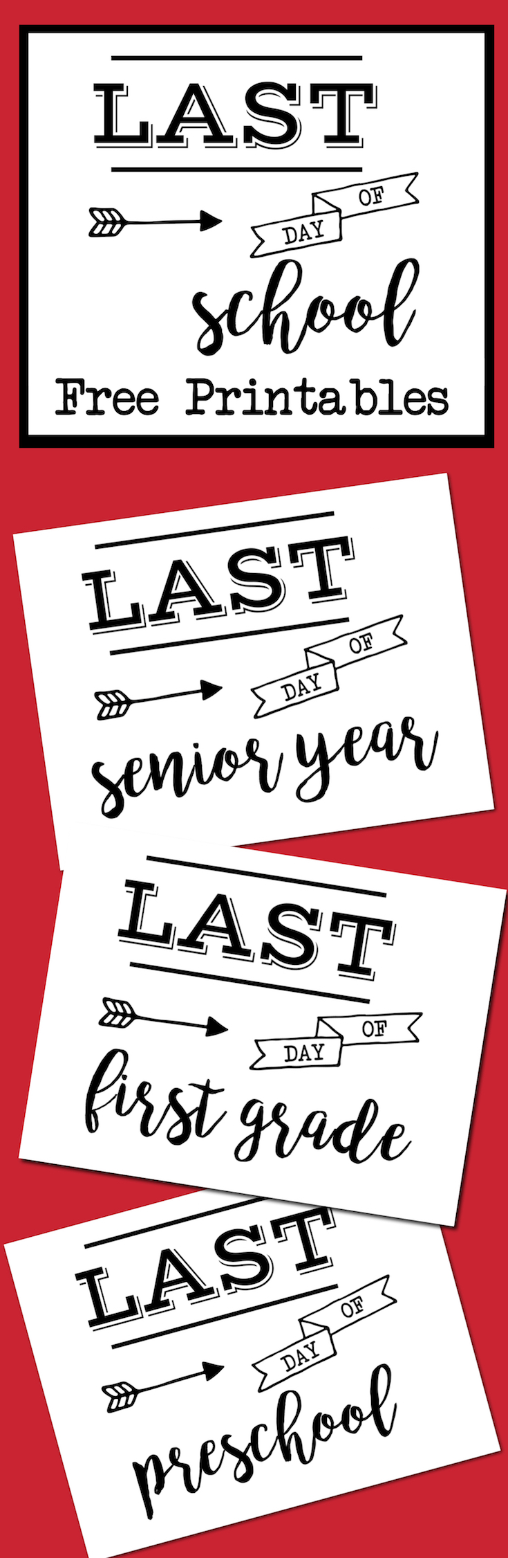 Last Day Of School Sign Free Printable Paper Trail Design Last Day Of School Sign Free Printable Paper Trail Design