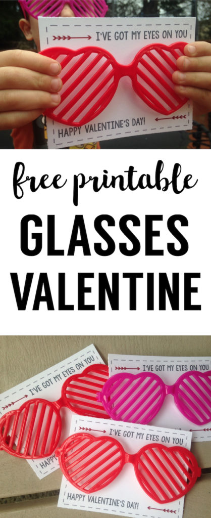 Free Printable Valentine Heart Glasses - Paper Trail Design