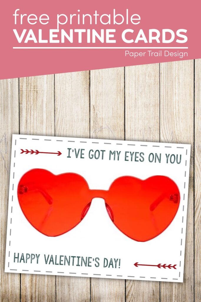 Free Printable Valentine Heart Glasses - Paper Trail Design