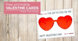 Free Printable Valentine Heart Glasses - Paper Trail Design