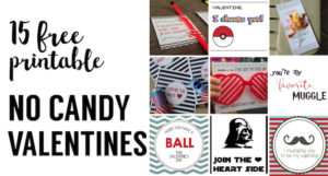 15 No Candy Valentines {Free Printables} - Paper Trail Design