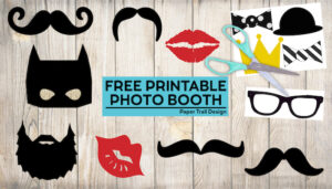 Free Printable Photo booth Props - Paper Trail Design