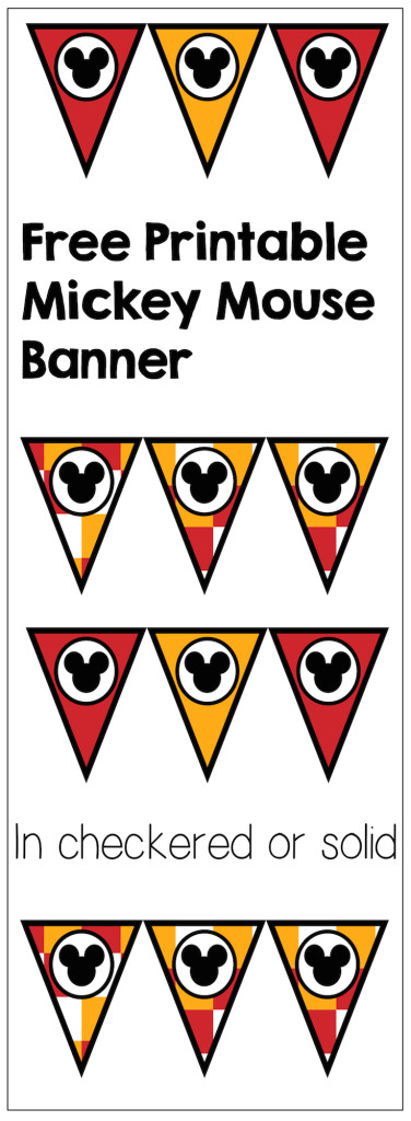 Mickey Mouse Banner Free Printable - Paper Trail Design
