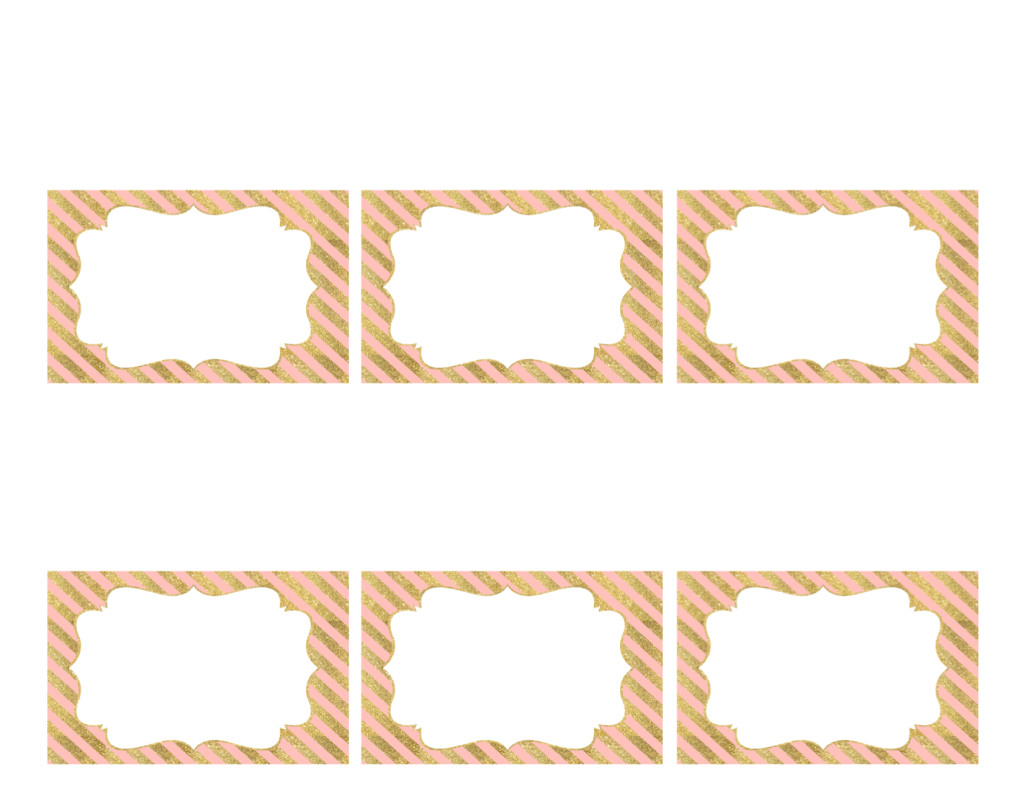 Pink and Gold Food Labels Free Printable - Paper Trail Design