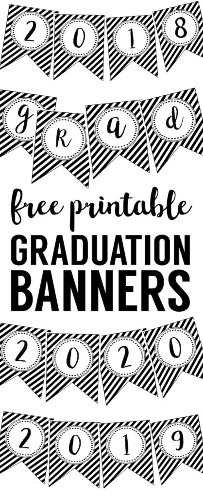 Graduation Banner Free Printables - Paper Trail Design