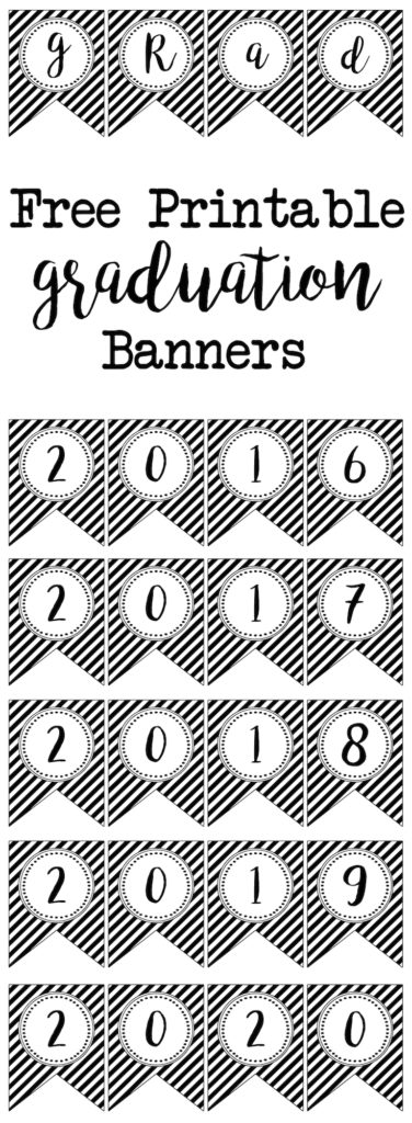 Graduation Banner Free Printables - Paper Trail Design