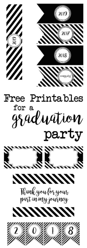 Graduation Party Free Printables - Paper Trail Design