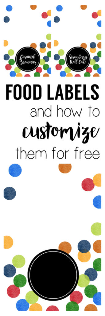 Colorful Food Labels Free Printable - Paper Trail Design