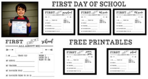 First Day of School All About Me Sign - Paper Trail Design