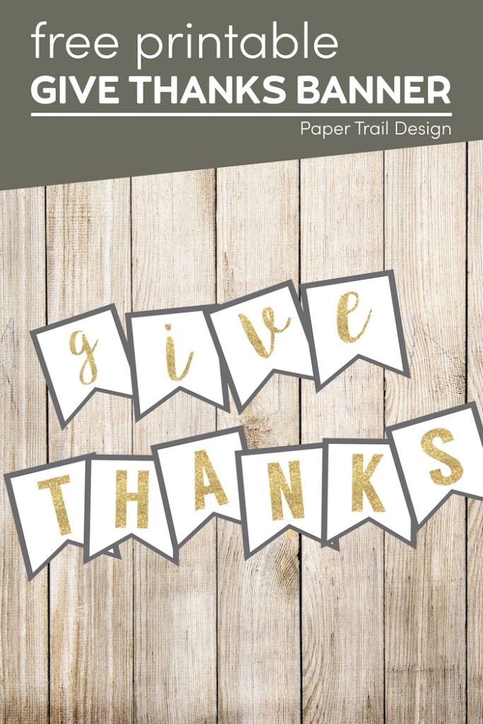Thanksgiving Banner Free Printable - Paper Trail Design