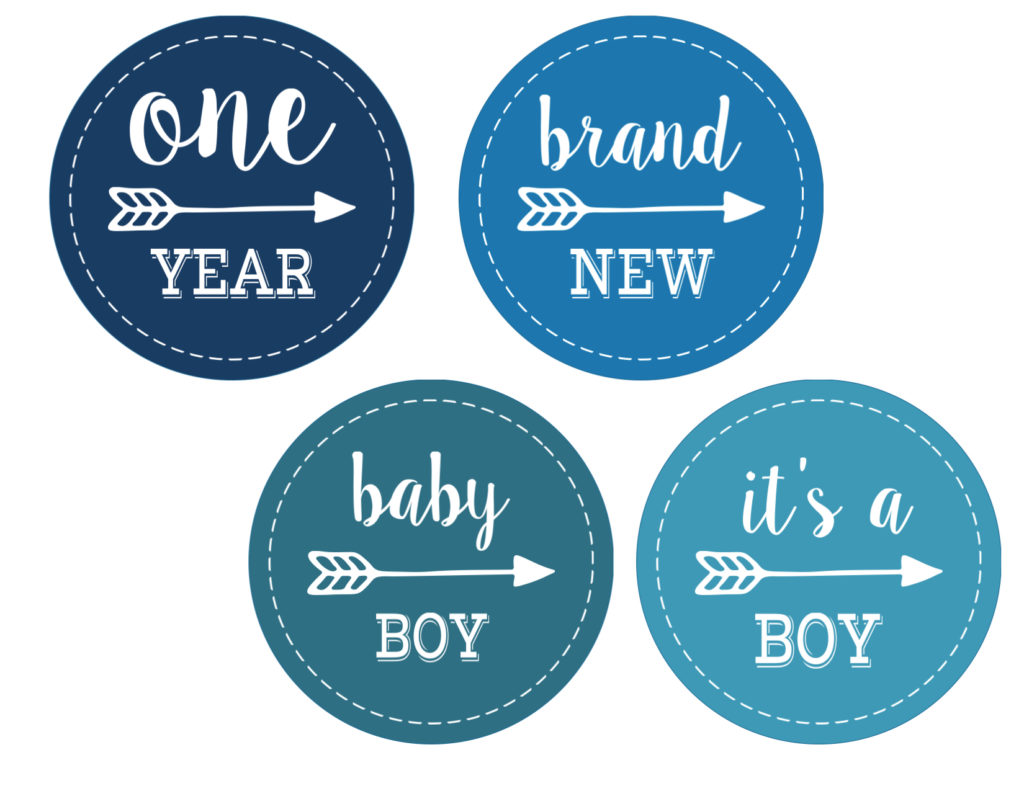 Baby Boy Monthly Onesie Stickers Free Printable - Paper Trail Design