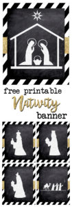 Christmas Nativity Banner Free Printable - Paper Trail Design