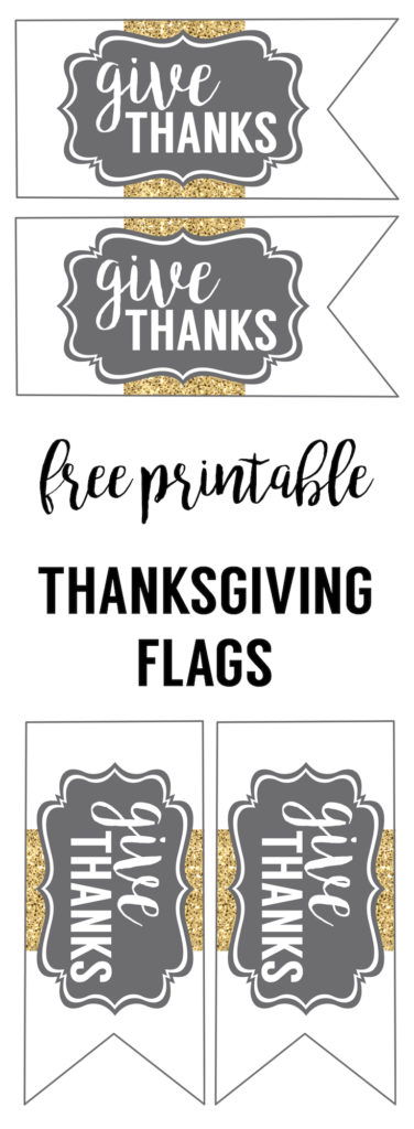 Free Printable Thanksgiving Flags - Paper Trail Design