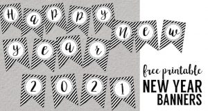 Happy New Year Banner Printable - Paper Trail Design