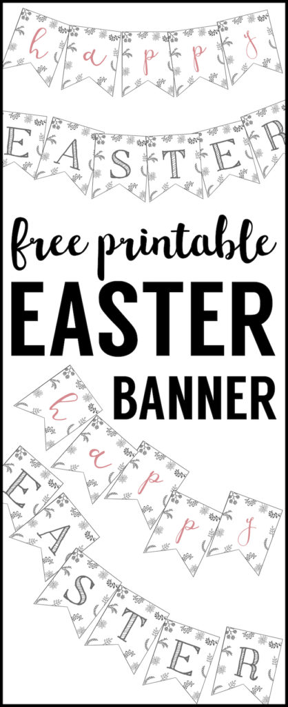 Happy Easter Banner Printable - Paper Trail Design