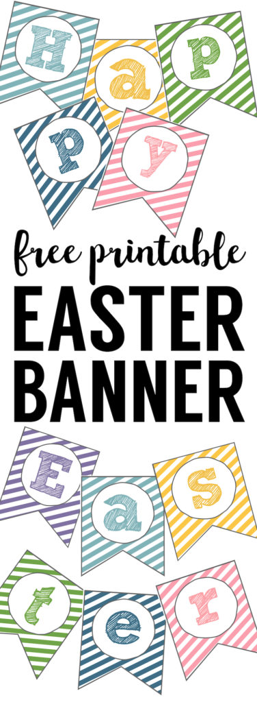 Easter Banner Free Printable {Happy Easter} - Paper Trail Design