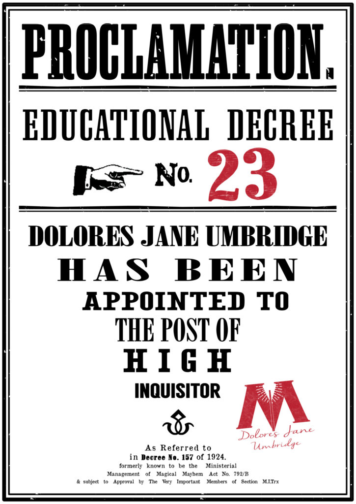 Harry Potter Educational Decrees {free printables} - Paper Trail Design Harry Potter Educational Decrees {free printables} - Paper Trail Design