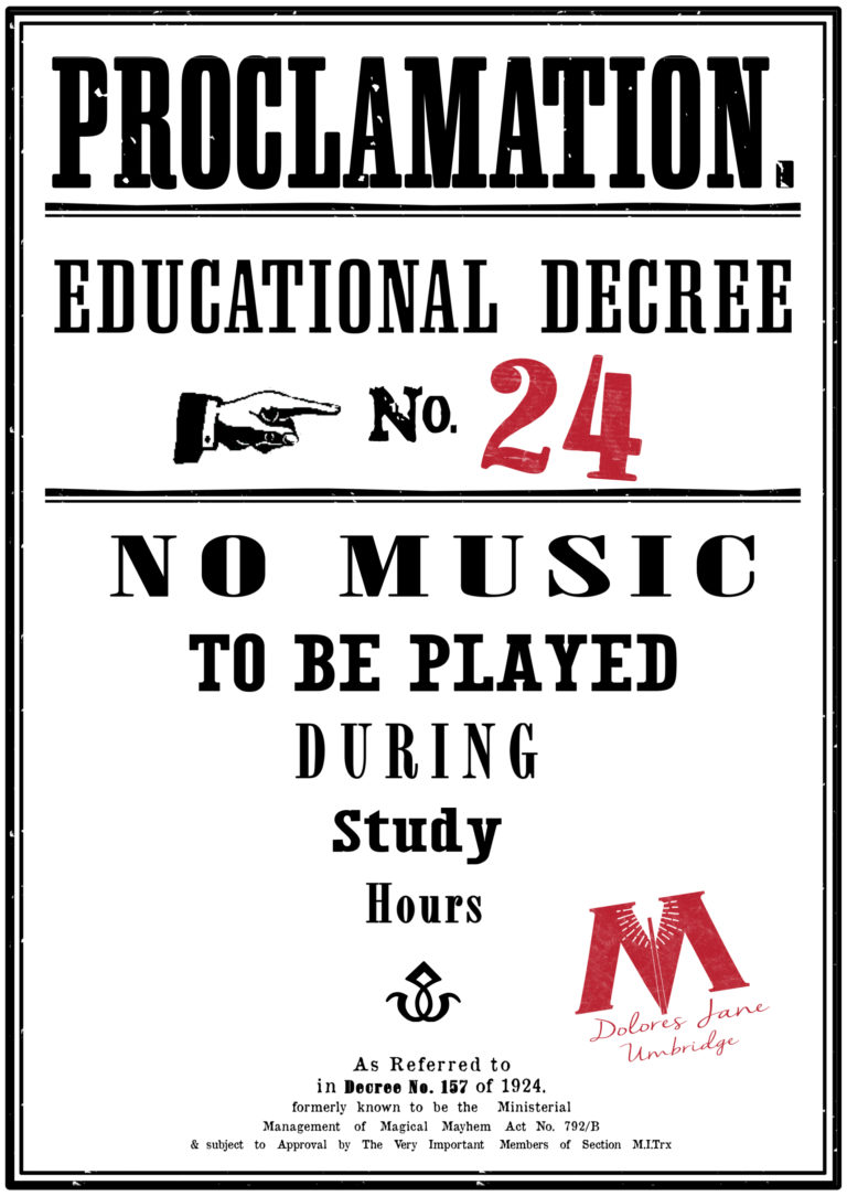 Harry Potter Educational Decrees {free printables} - Paper Trail Design