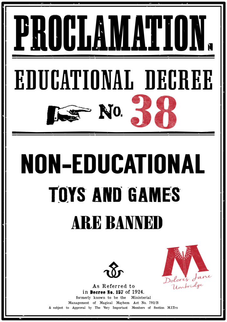 Harry Potter Educational Decrees {free printables} - Paper Trail Design