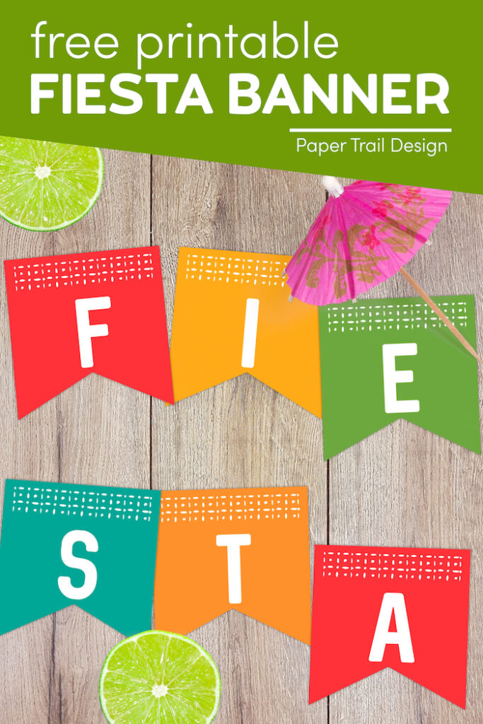 Fiesta Banner Printable {free decor} - Paper Trail Design