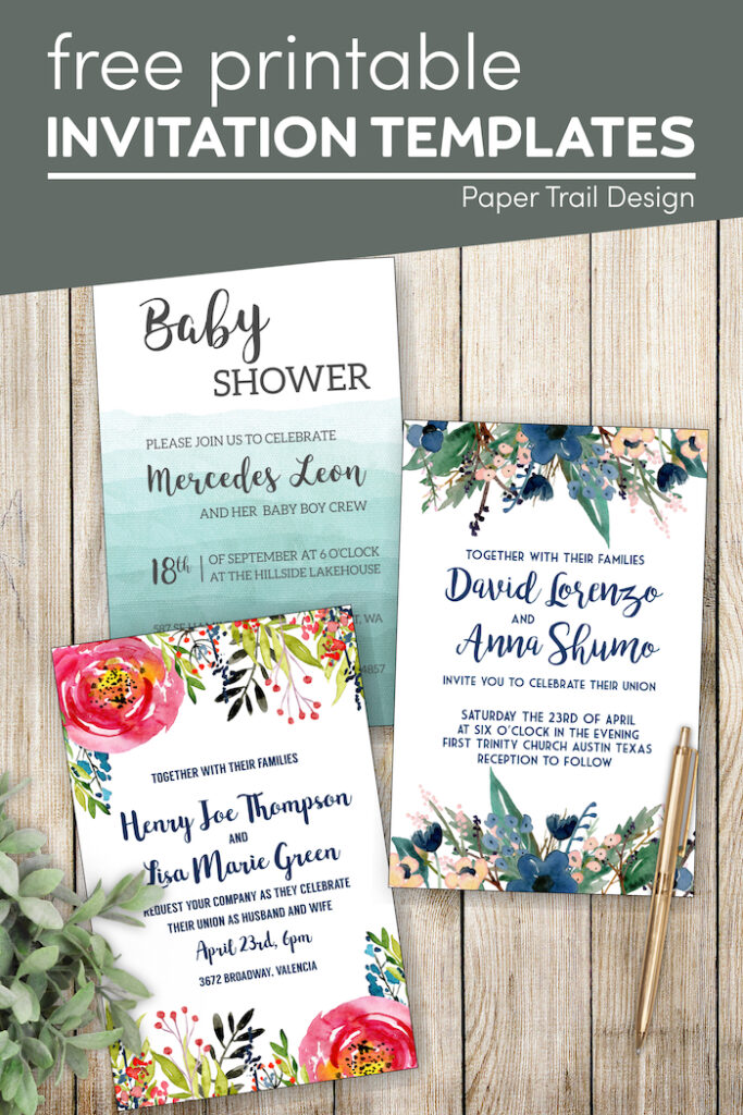 Party Invitation Templates Free Printables - Paper Trail Design