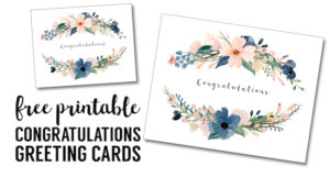 Free Printable Congratulations Card - Paper Trail Design