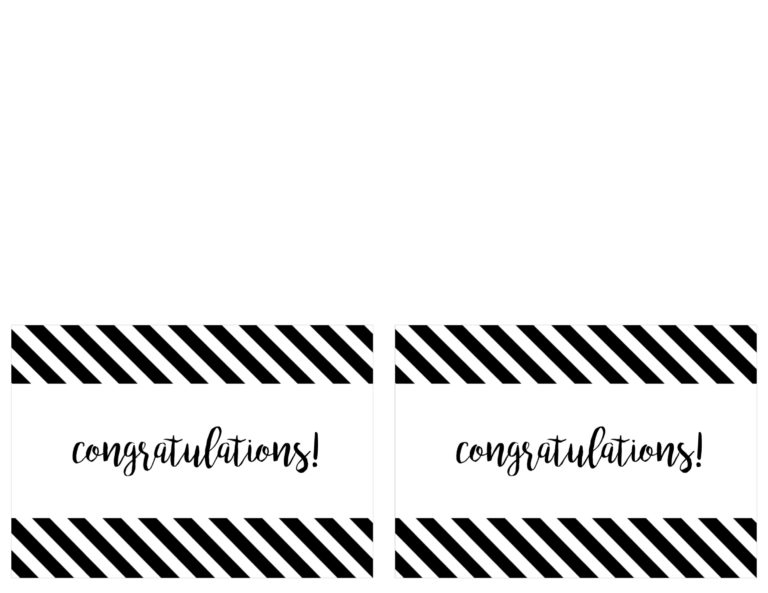 Free Printable Congratulations Card - Paper Trail Design
