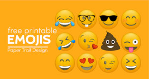 Emoji Faces Printable {Free Emoji Printables} - Paper Trail Design