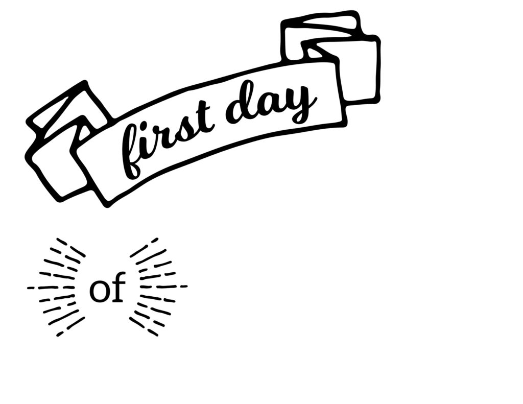 Free Printable First Day of School Signs - Paper Trail Design