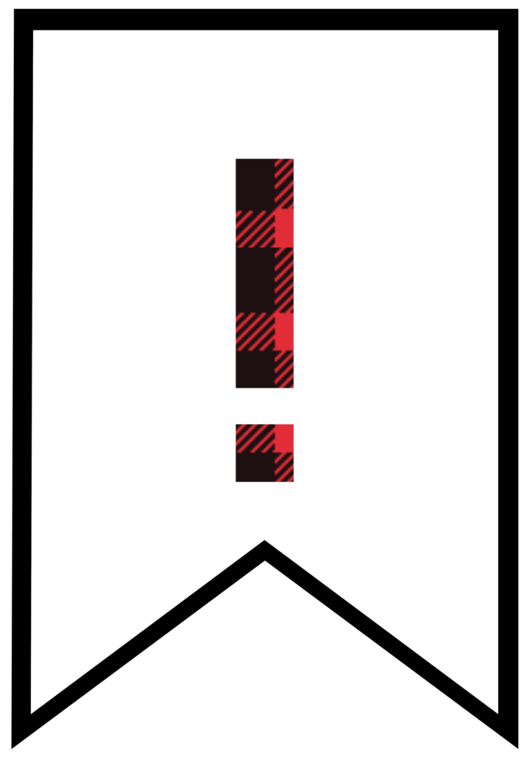 Buffalo Plaid Free Printable Banner Letters - Paper Trail Design