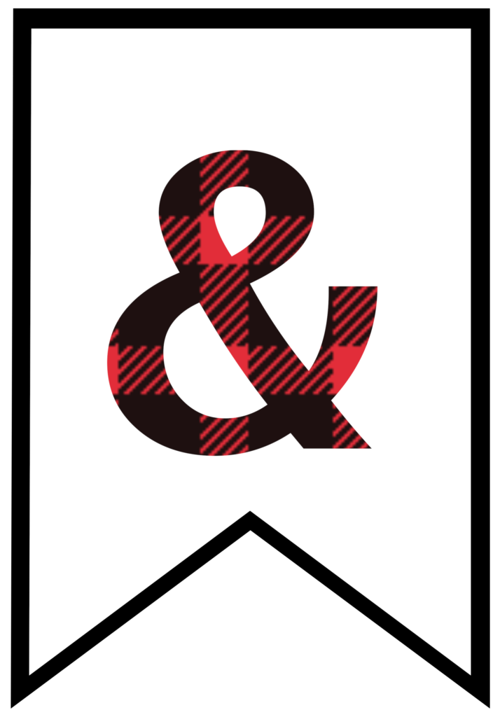 Buffalo Plaid Free Printable Banner Letters - Paper Trail Design