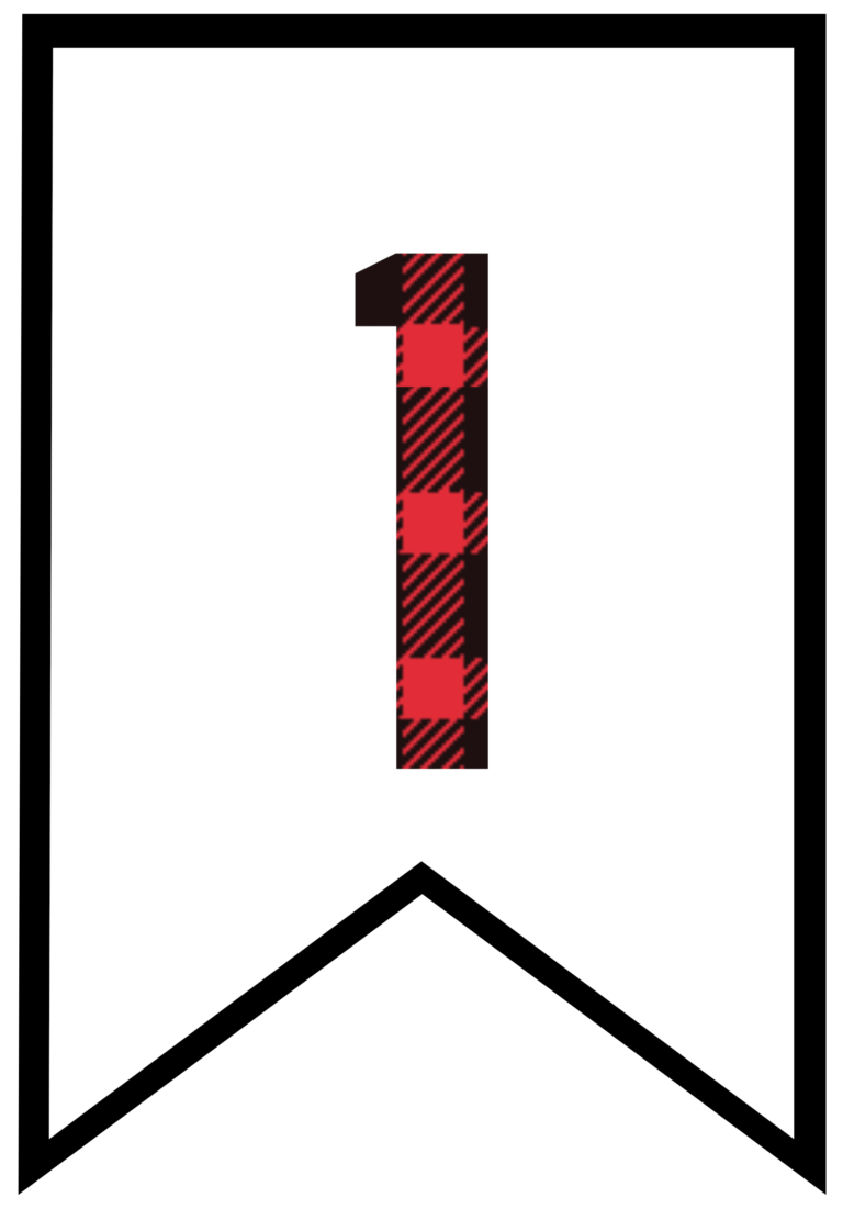 Buffalo Plaid Free Printable Banner Letters - Paper Trail Design