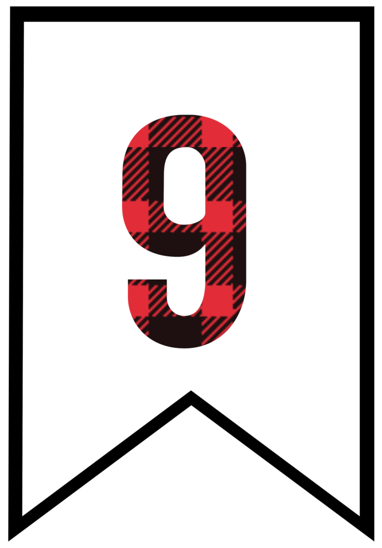 Buffalo Plaid Free Printable Banner Letters - Paper Trail Design
