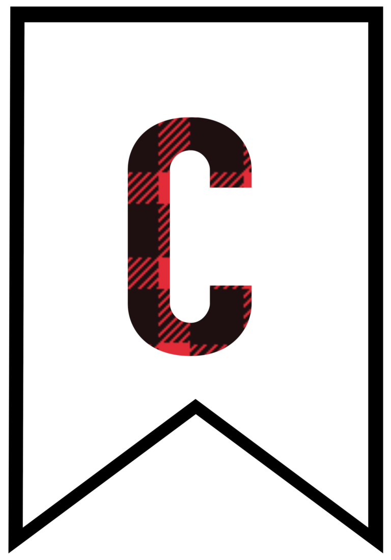 Buffalo Plaid Free Printable Banner Letters - Paper Trail Design