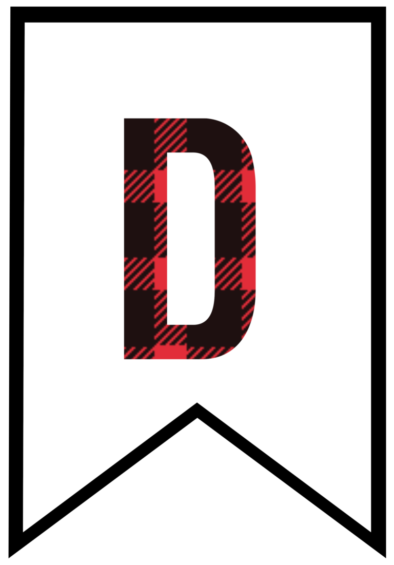 Buffalo Plaid Free Printable Banner Letters - Paper Trail Design