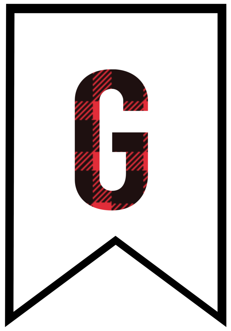Buffalo Plaid Free Printable Banner Letters - Paper Trail Design