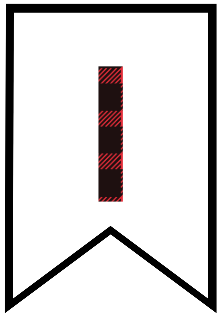 Buffalo Plaid Free Printable Banner Letters - Paper Trail Design