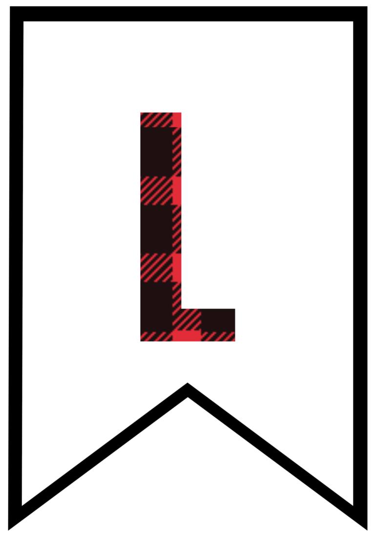Buffalo Plaid Free Printable Banner Letters - Paper Trail Design
