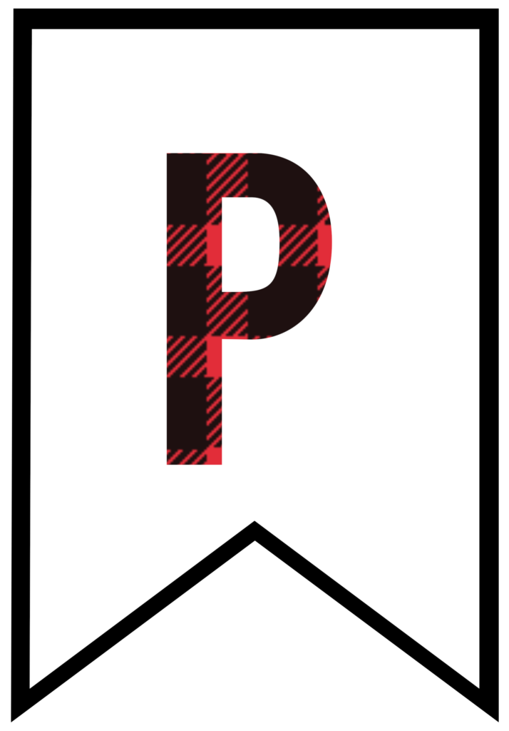 Buffalo Plaid Free Printable Banner Letters - Paper Trail Design
