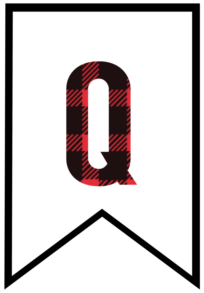 Buffalo Plaid Free Printable Banner Letters - Paper Trail Design