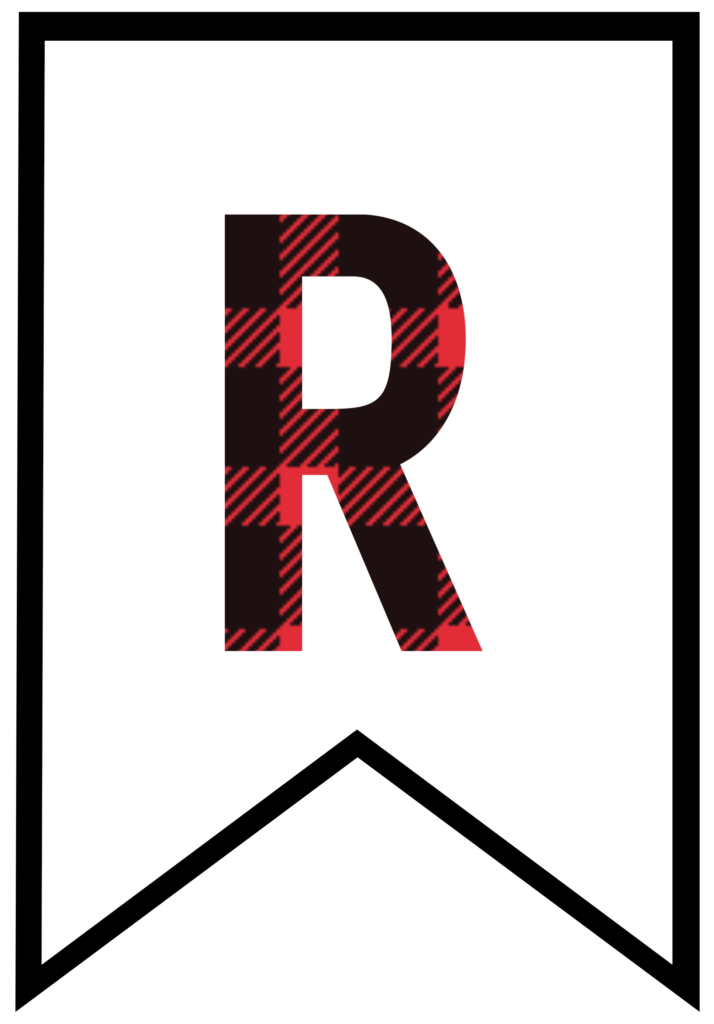 Buffalo Plaid Free Printable Banner Letters - Paper Trail Design