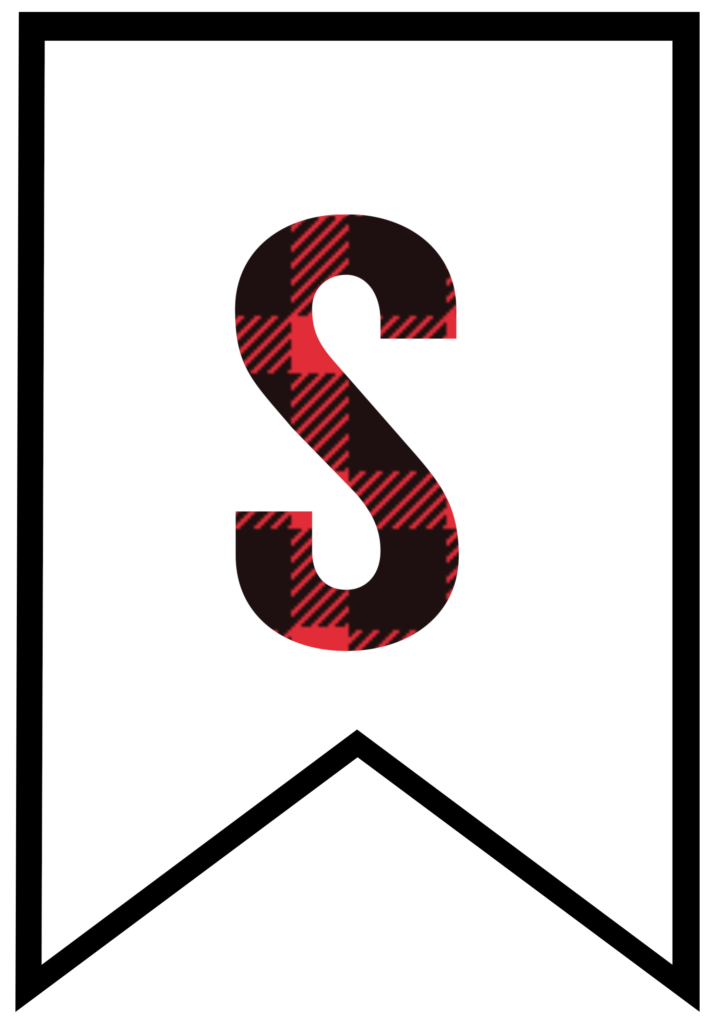 Buffalo Plaid Free Printable Banner Letters - Paper Trail Design