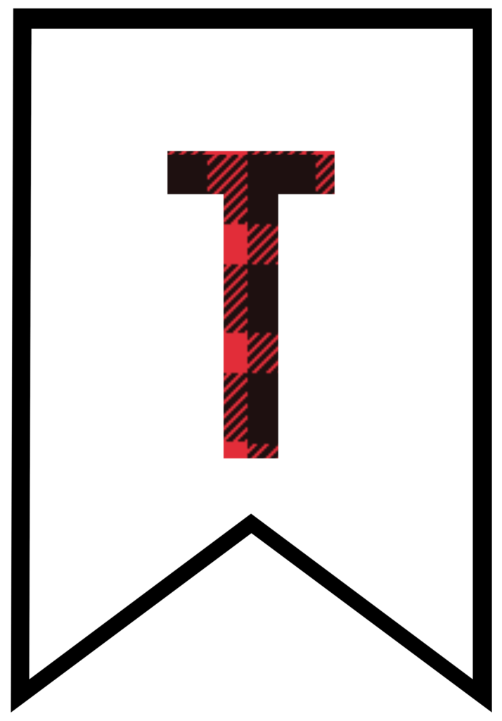 Buffalo Plaid Free Printable Banner Letters - Paper Trail Design