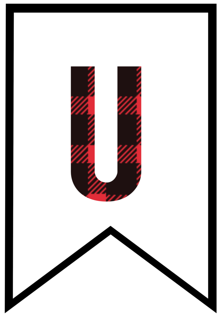 Buffalo Plaid Free Printable Banner Letters - Paper Trail Design