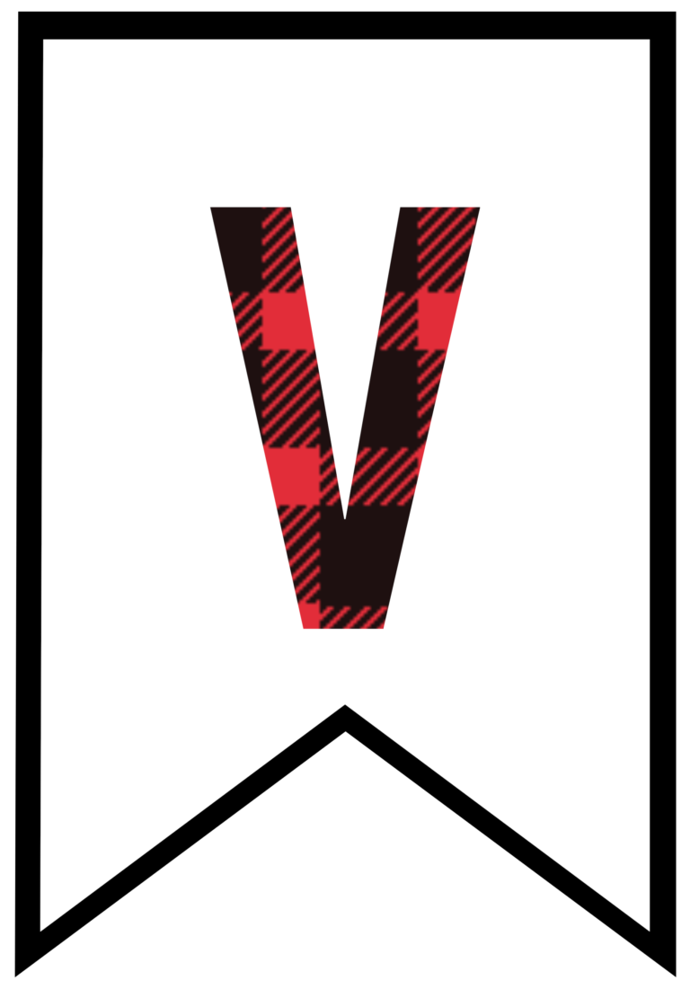 Buffalo Plaid Free Printable Banner Letters - Paper Trail Design