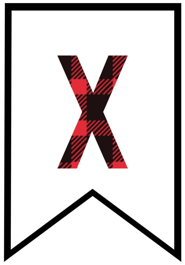 Buffalo Plaid Free Printable Banner Letters - Paper Trail Design