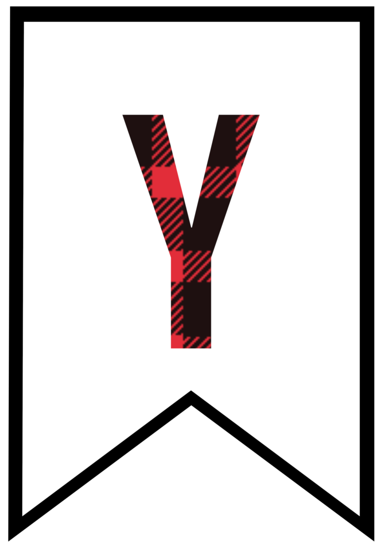 Buffalo Plaid Free Printable Banner Letters - Paper Trail Design