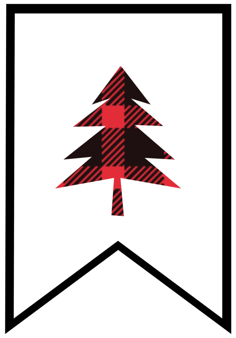 Buffalo Plaid Free Printable Banner Letters - Paper Trail Design