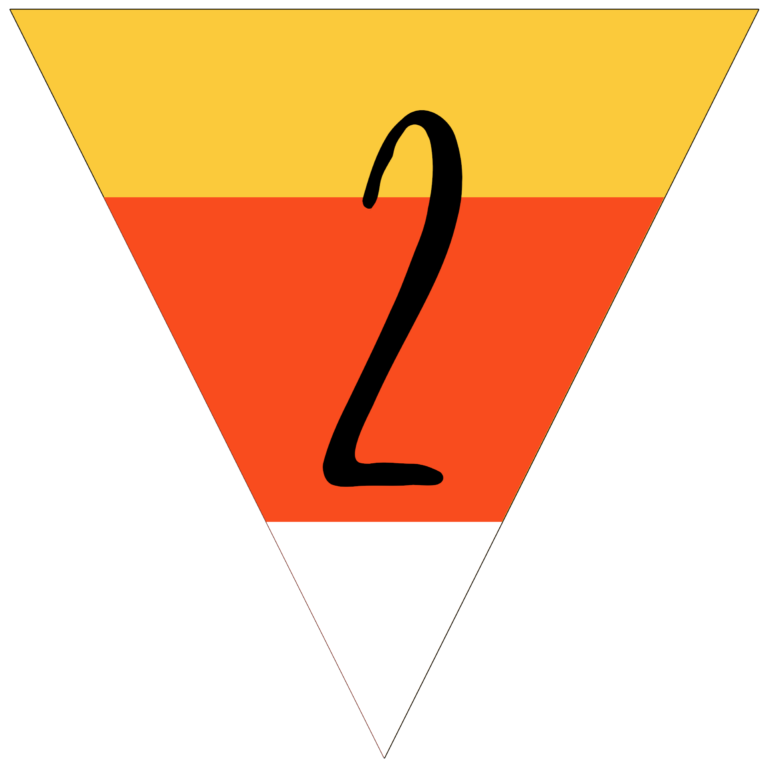 Free Printable Halloween Banner Candy Corn Letters - Paper Trail Design