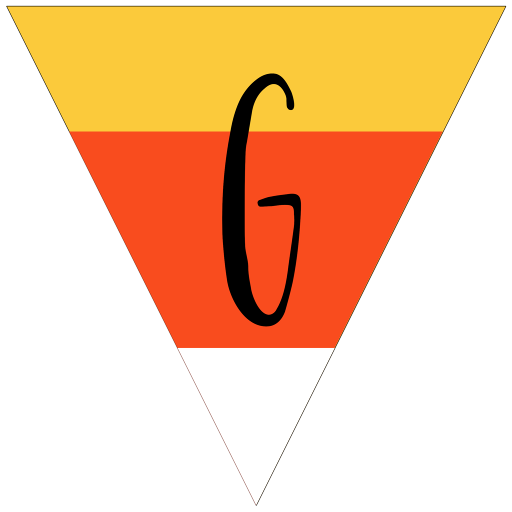 Free Printable Halloween Banner Candy Corn Letters - Paper Trail Design